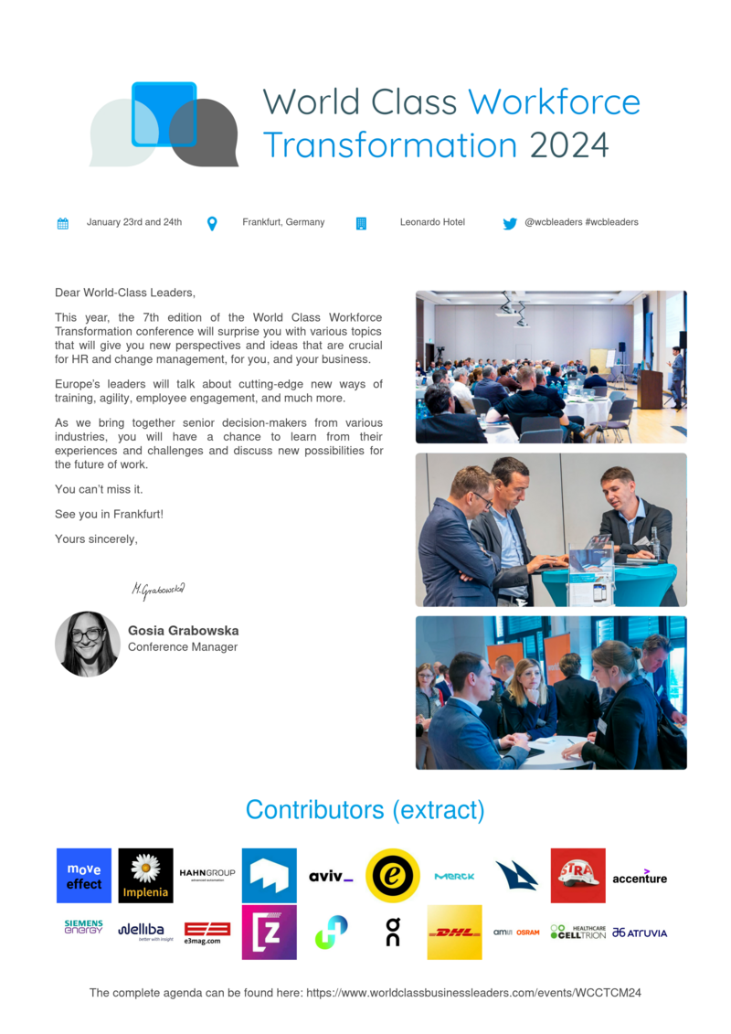 World Class Workforce Transformation 2024